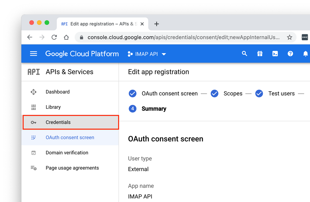 Setting up Gmail OAuth2 for EmailEngine