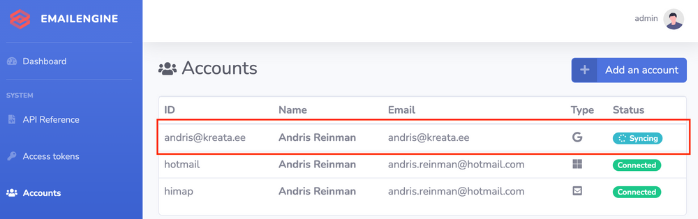 Setting up Gmail OAuth2 for EmailEngine